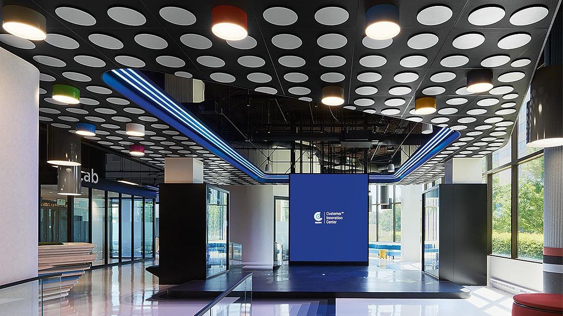 Creative Custom Ceiling Design Showcases Innovation And Connectivity ...